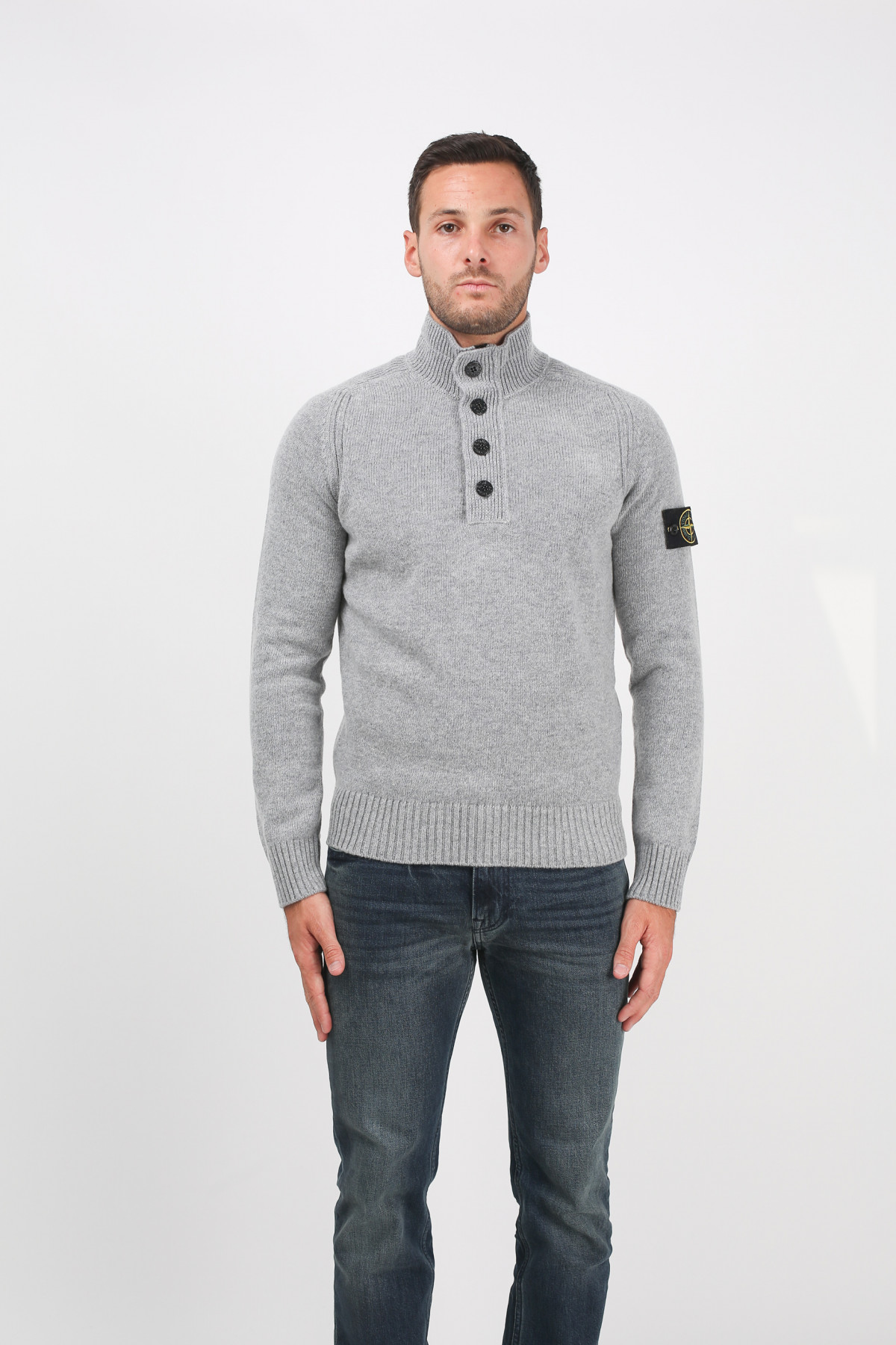 PULL STONE ISLAND GRIS 6915532A3-V0061