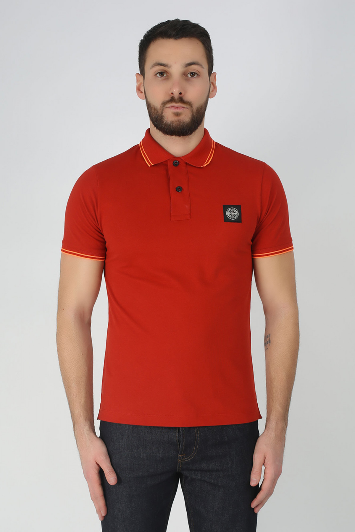 POLO STONE ISLAND ROUGE 101522S18-V2015