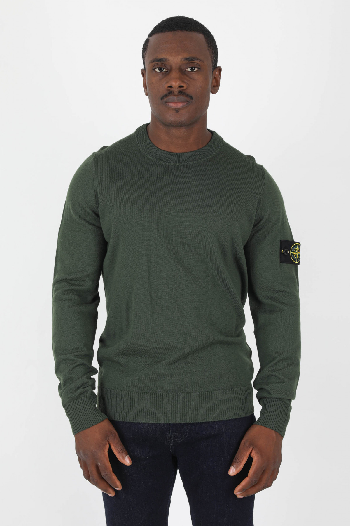 PULL STONE ISLAND MERINOS KAKI 7715510C4-V0058