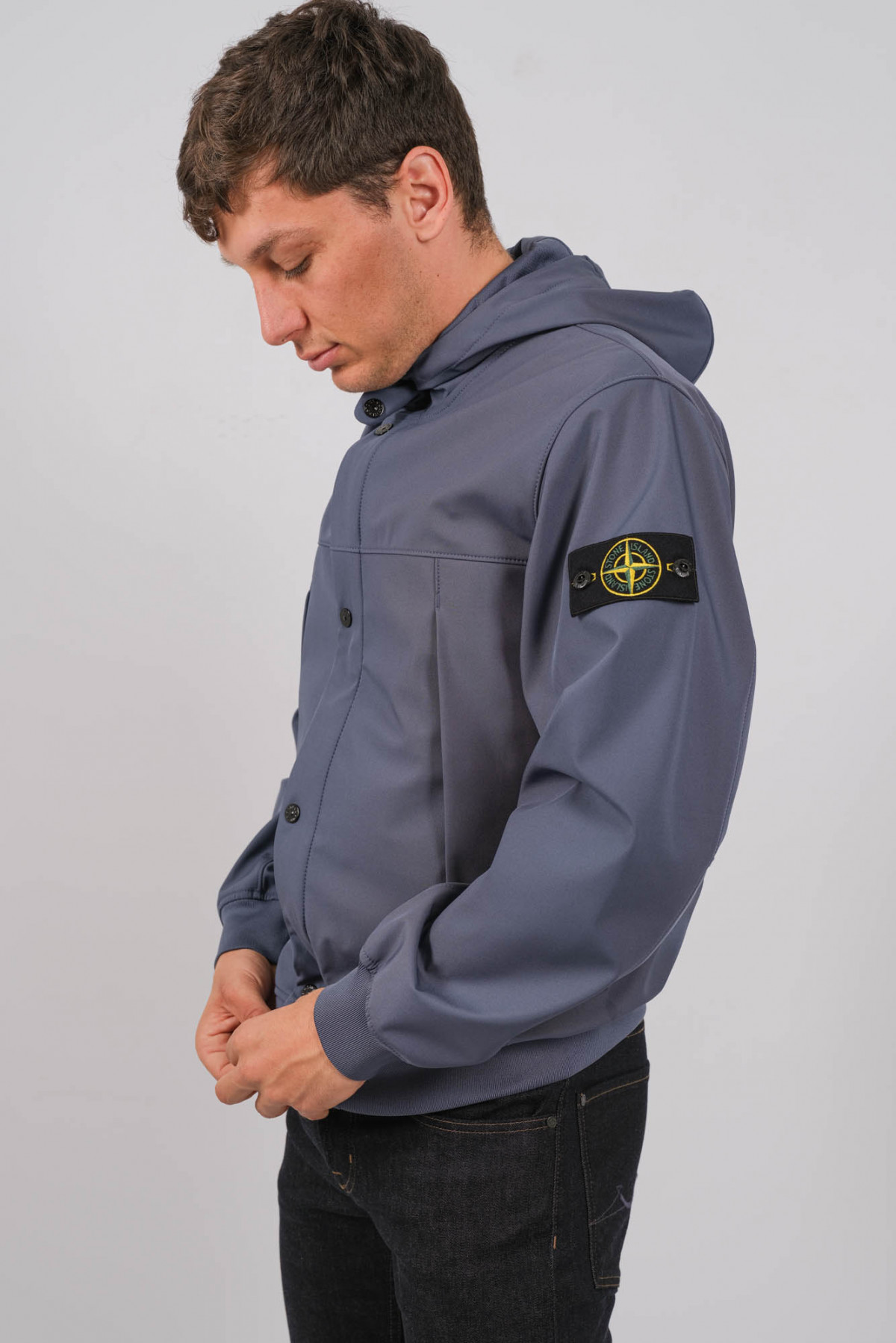 SOFT SHELL STONE ISLAND BLEU 801540227-V0024