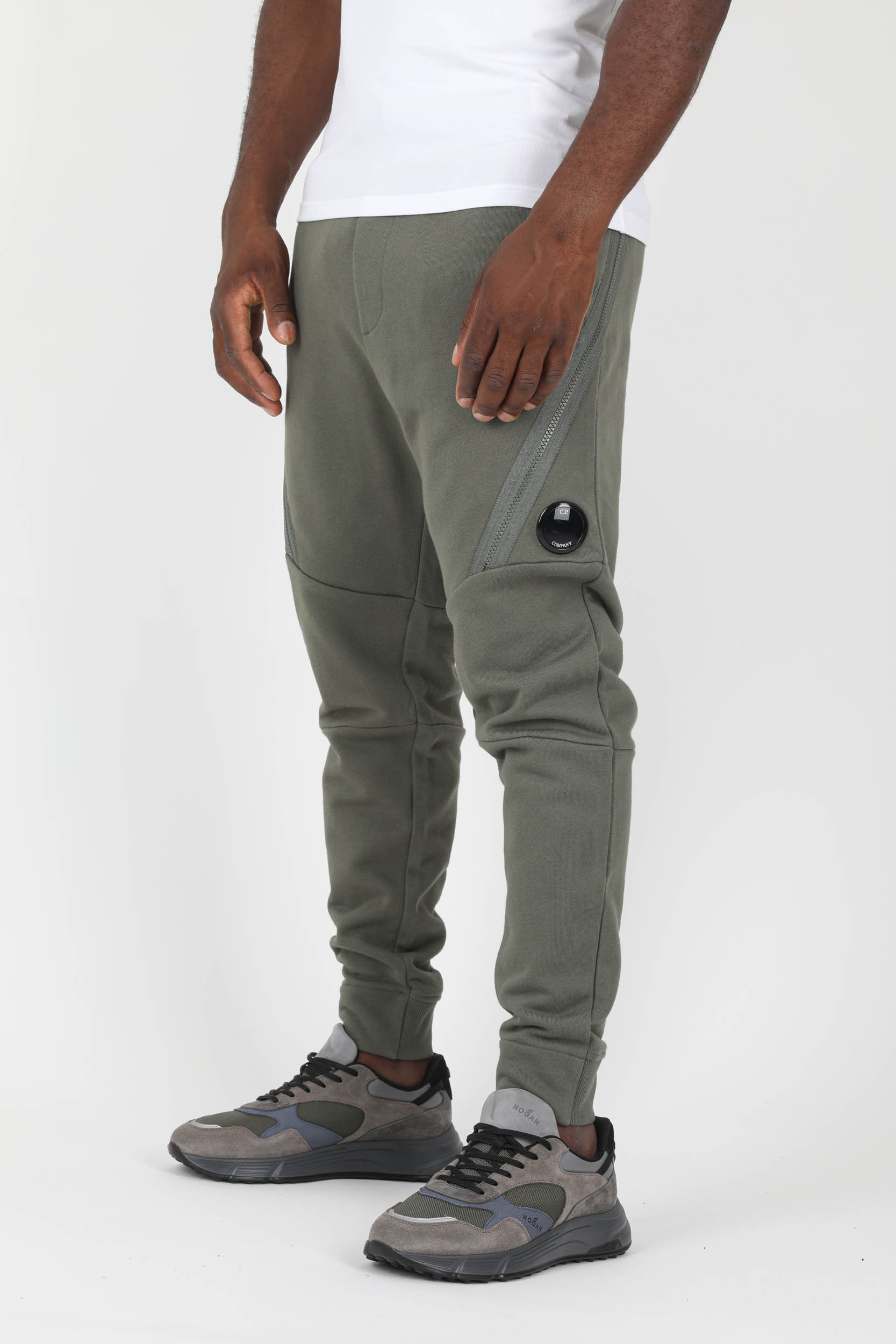 BAS DE JOGGING C.P COMPANY ZIPPE VERT P064A-669