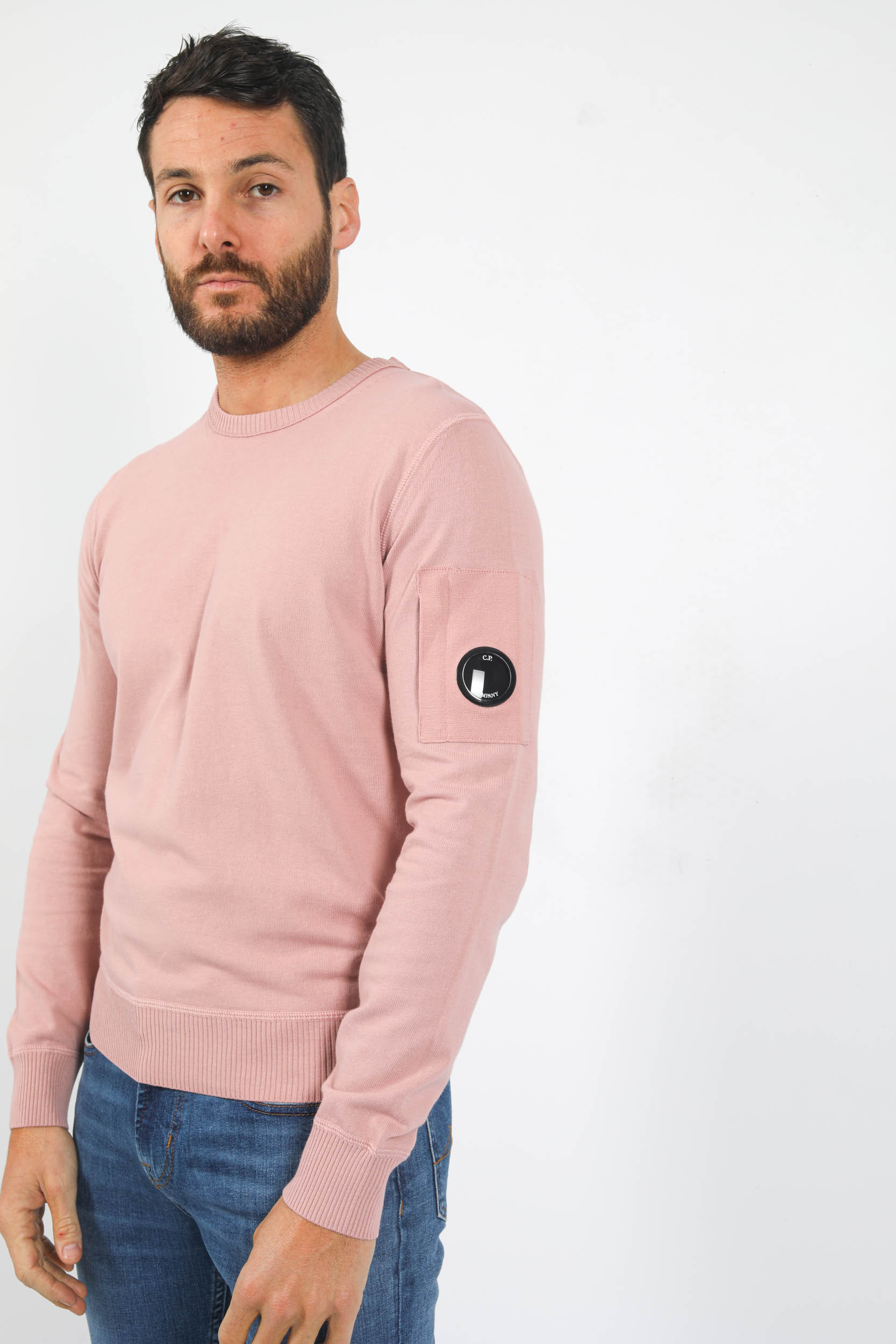 PULL COL ROULE C.P COMPANY BLANC LAINE N269A-103